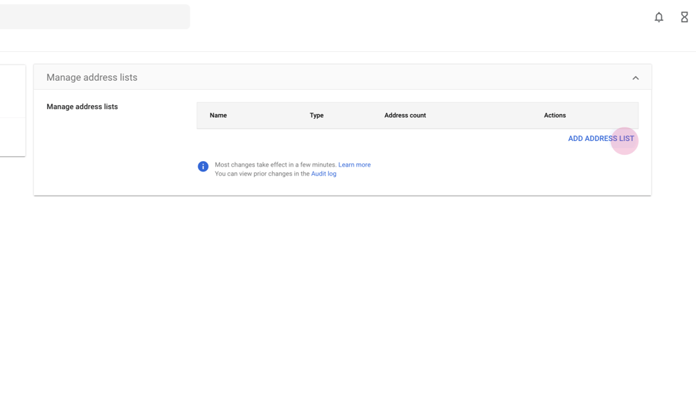 Whitelisting in Google Admin